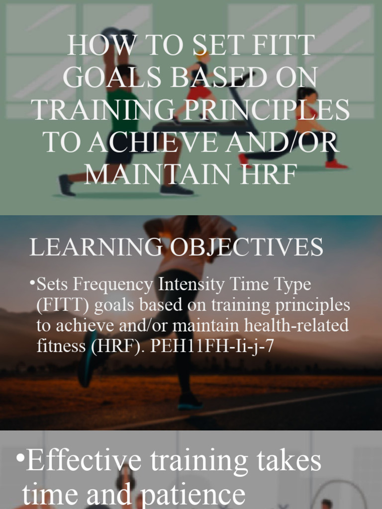 How To Set Fitt Goals Based On Training | PDF