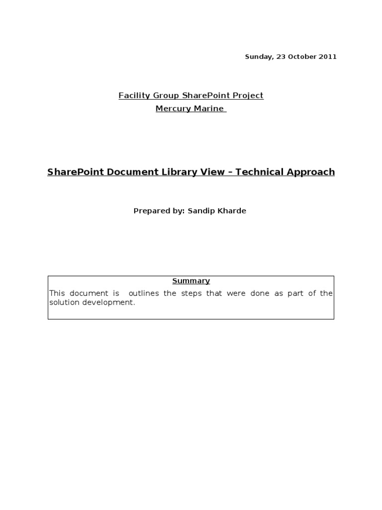 Technical Approach Document | PDF | Hyperlink | J Query