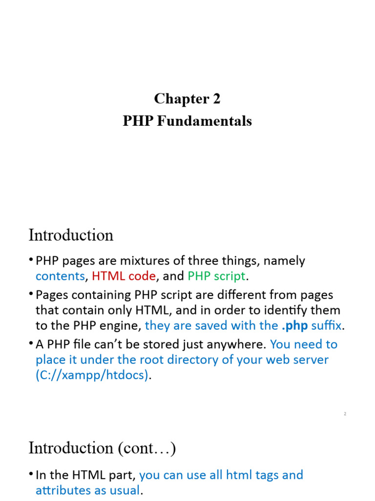 PHP Fundamentals: Basics and Syntax | PDF | Php | Variable (Computer Science)