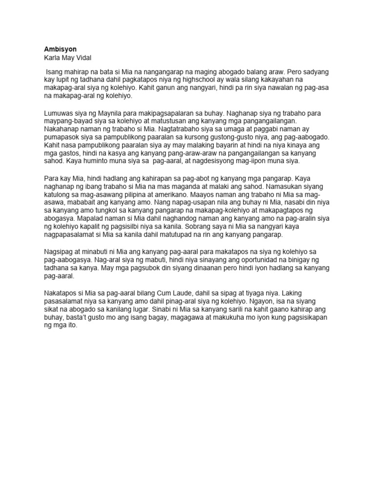 Ambisyon (Values Education) | PDF