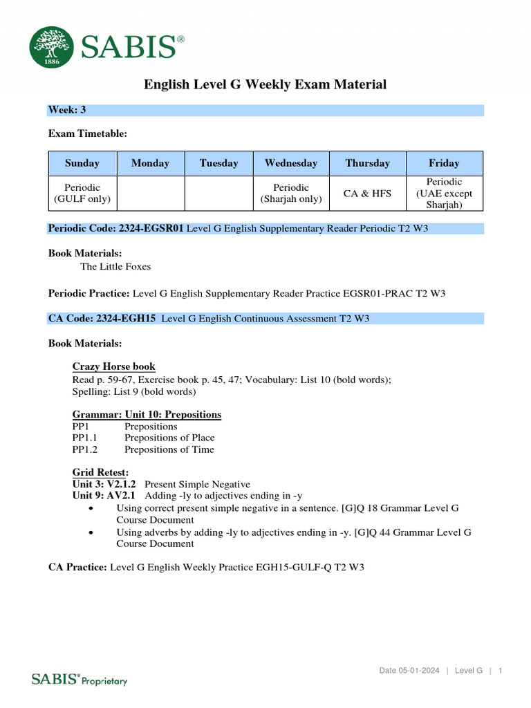 2324 Level G English Exam Related Materials T2 W3 | PDF | Languages ...
