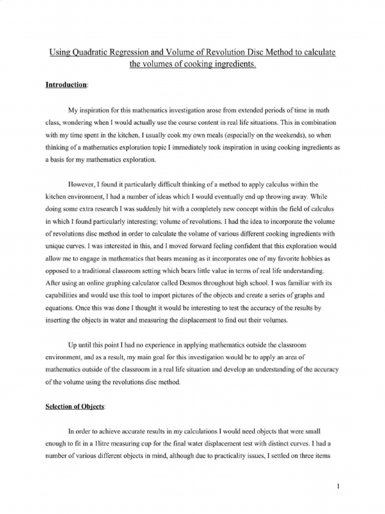 Exploration 2 - Using Quadratic Regression and Volume of Revolution ...