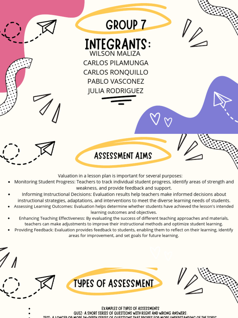 Group 7 - Assessment Exposition | PDF | Educational Assessment | Learning