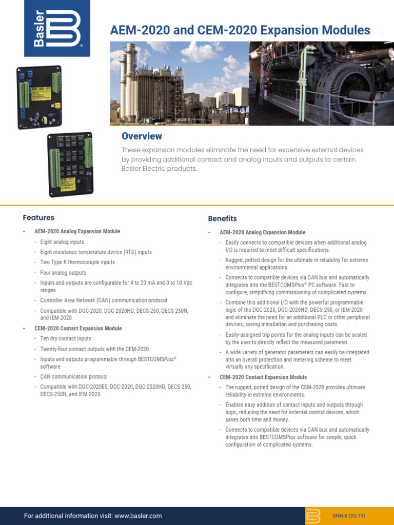AEM-2020 and CEM-2020 Expansion Modules | PDF | Electrical Engineering ...