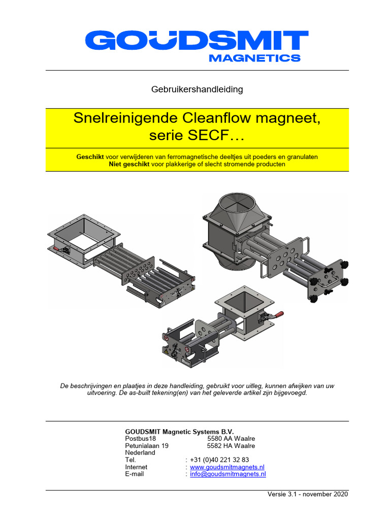 Handleiding SECF Cleanflow Magneetfilter 2011 - NL | PDF