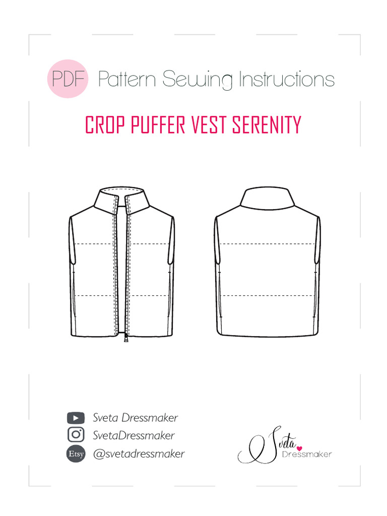 SewingInstruction Crop Vest | PDF | Clothing | Fashion