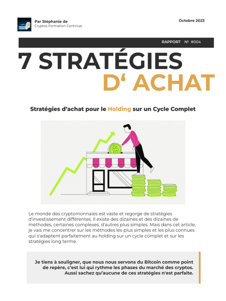 7 Stratégies d'Achat Crypto Simples | PDF | Crytomonnaies | Investir