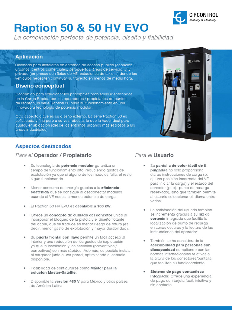 Circontrol - Datasheet - Raption-50-&-50-HV-EVO - 3.4 - SP | Descargar gratis PDF | Conector ...