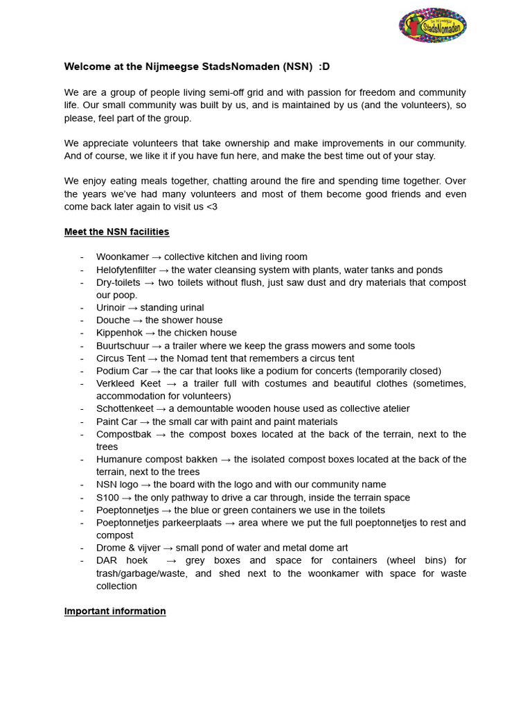 Welcome Letter To Worldpackers and Volunteers - 2022 | PDF