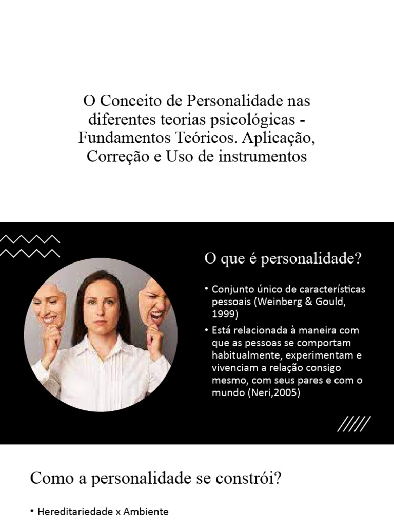 Aula - O Conceito de Personalidade Nas Diferentes Teorias Psicológicas ...