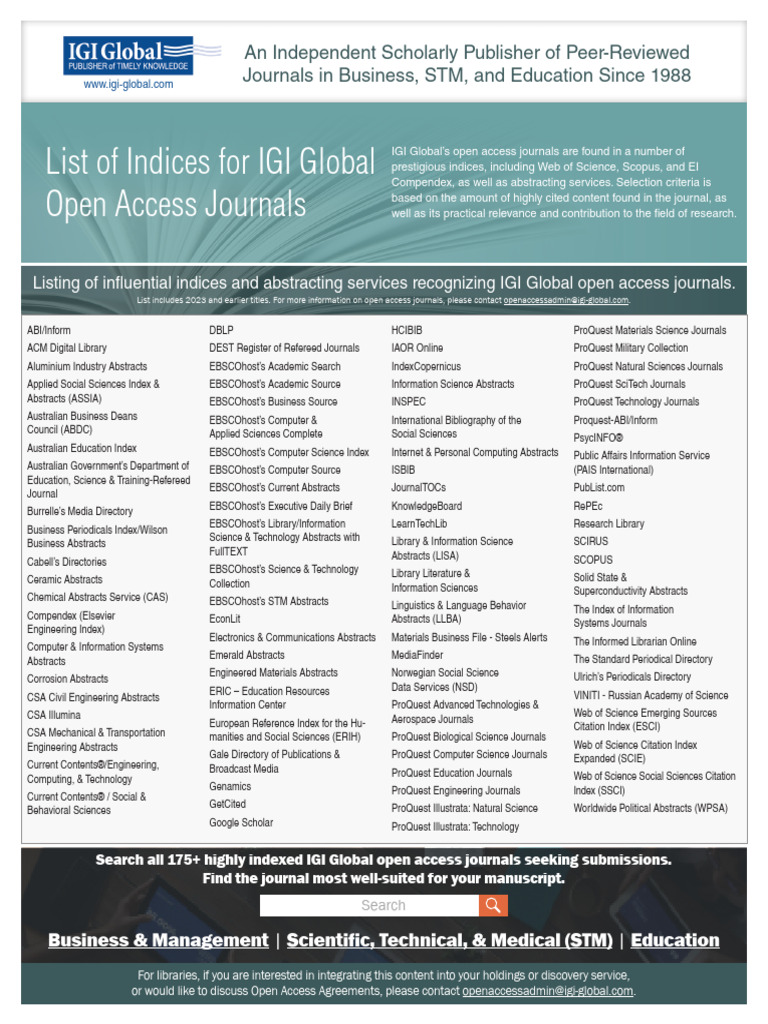 Journal Indices | PDF | Academic Journal | Engineering