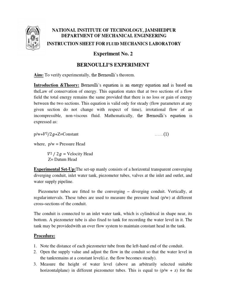 Fluid Mechanics Lab Manual | Download Free PDF | Reynolds Number | Fluid Dynamics