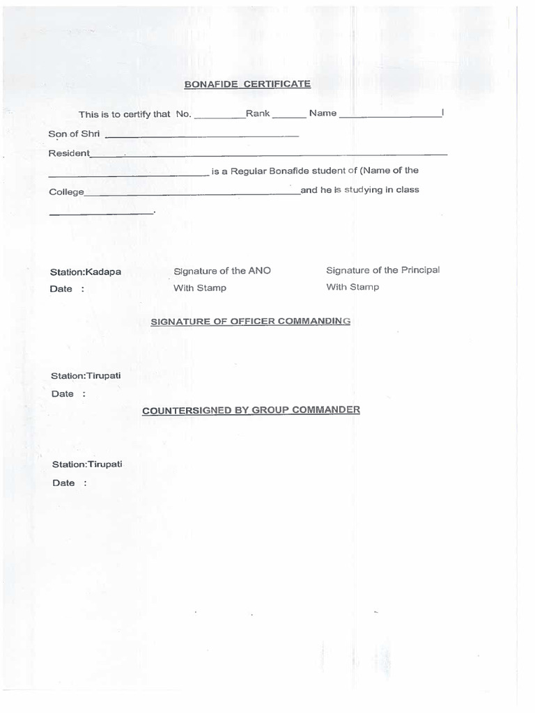 Bonafide Certificate | PDF