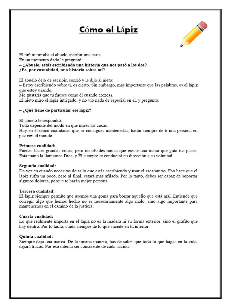 Cómo El Lápiz | PDF
