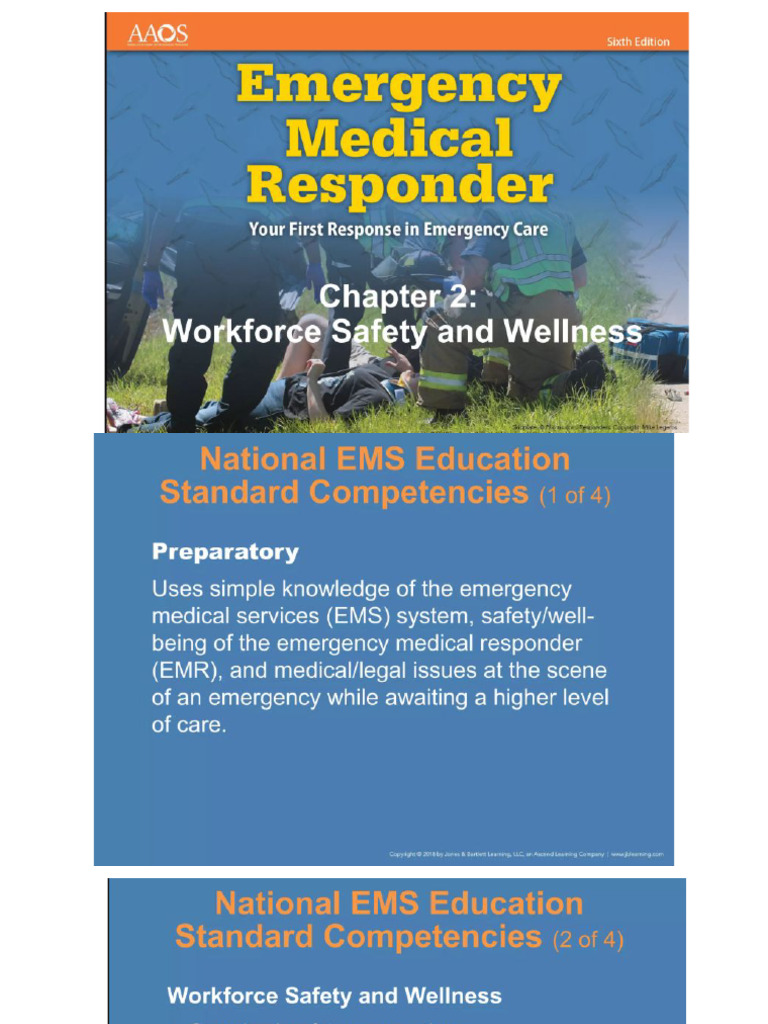 EMT Chapyer 2 Workforce Safety and Wellness | PDF
