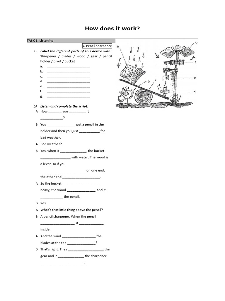 Parts of a Pencil Sharpener Explained | PDF | Grammar | Syntax