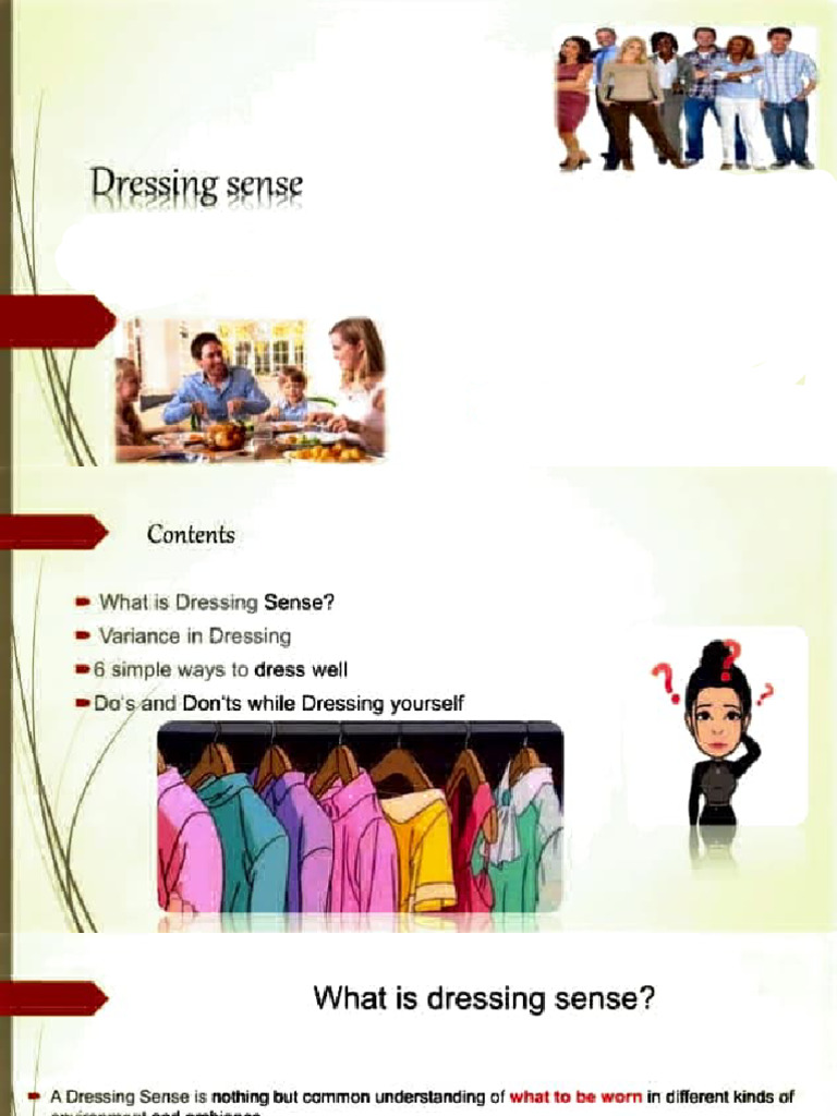 Dressing Sense (PD) | PDF | Human Body | Consumer Goods