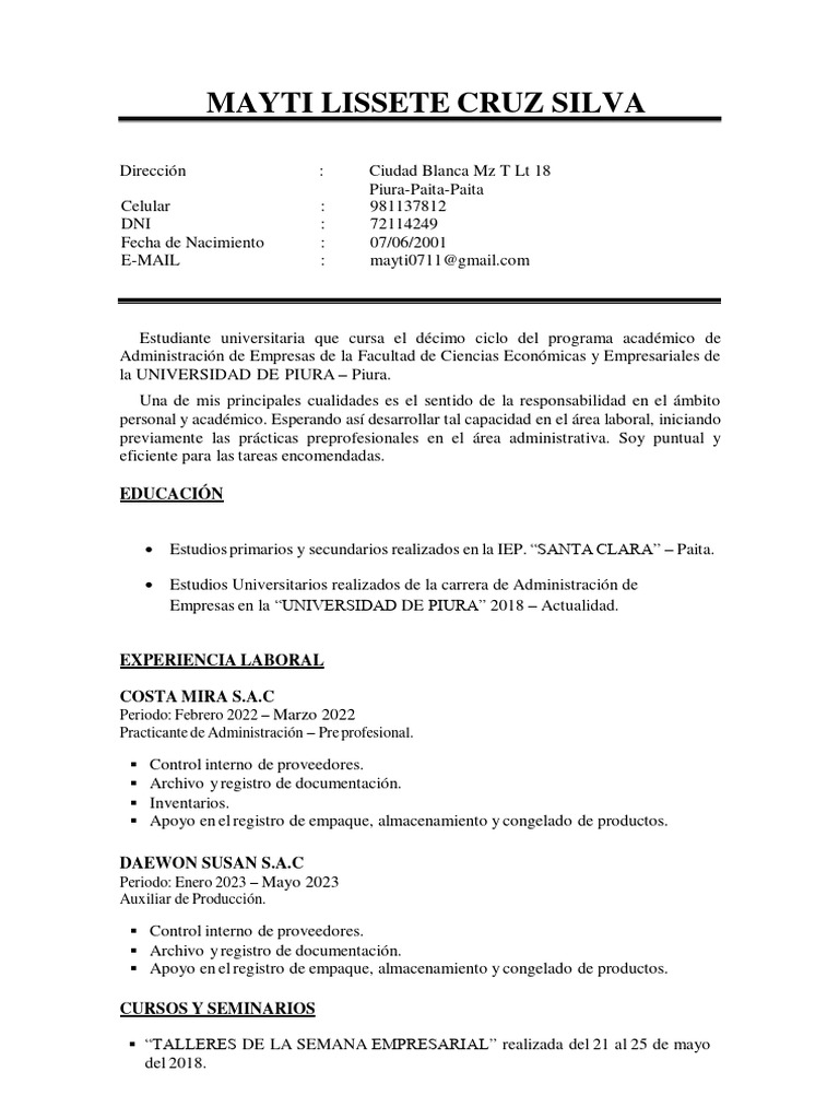 CV Actualizado | PDF