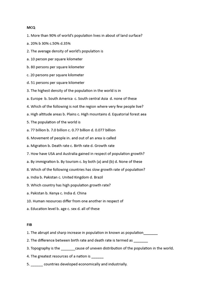 PRINTOUT | PDF | World Population | Population Growth