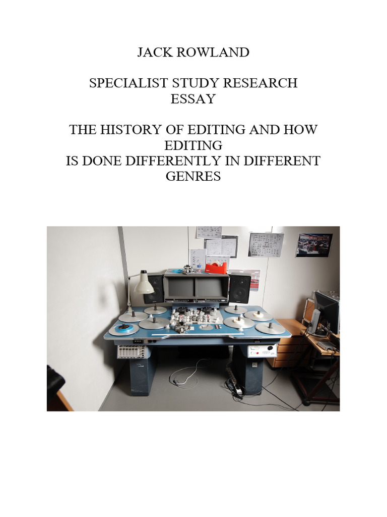 Specialist Study Research Essay | PDF | Horror Films