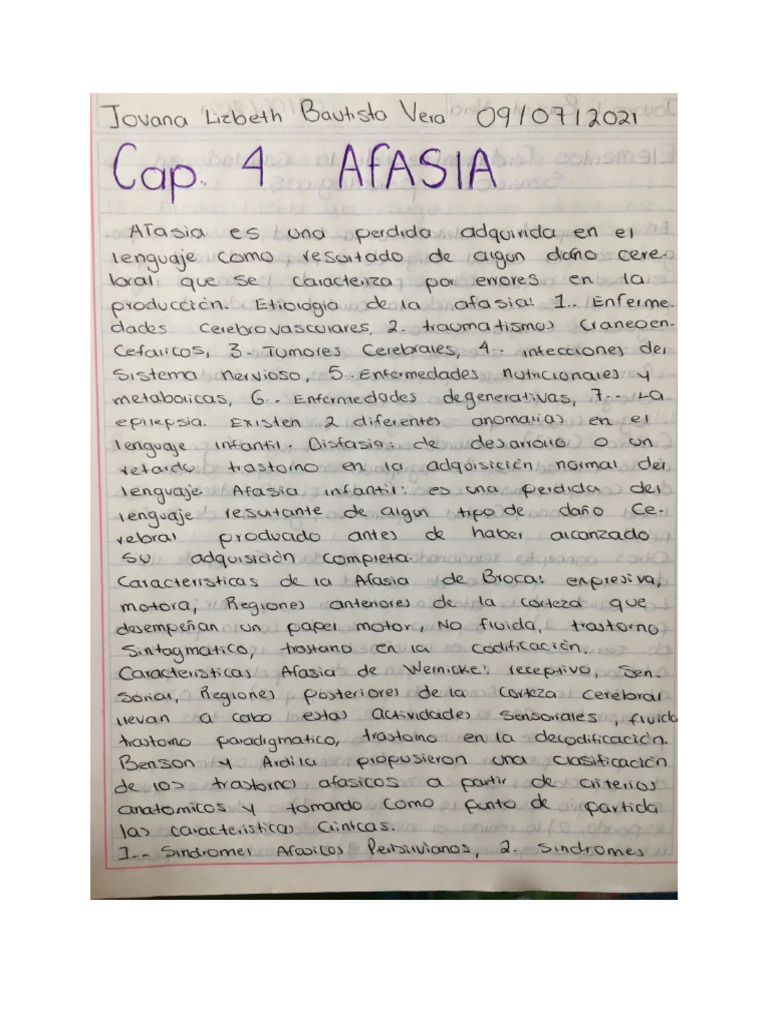 Afasia Cap. 4 | PDF