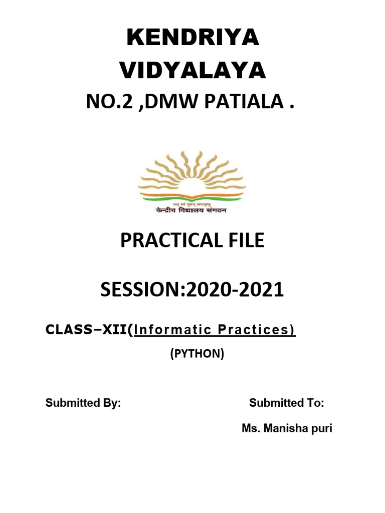 Class Xii Ip Practical File Ankit | PDF | Information Retrieval ... Class Xii Ip Practical File Ankit | PDF | Information Retrieval ...