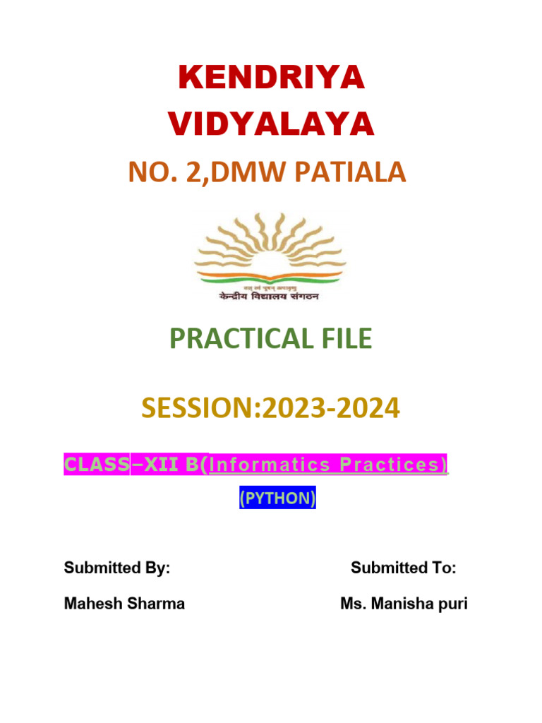 Ankit Class 12 Practical File | PDF | Sql | Table (Database)