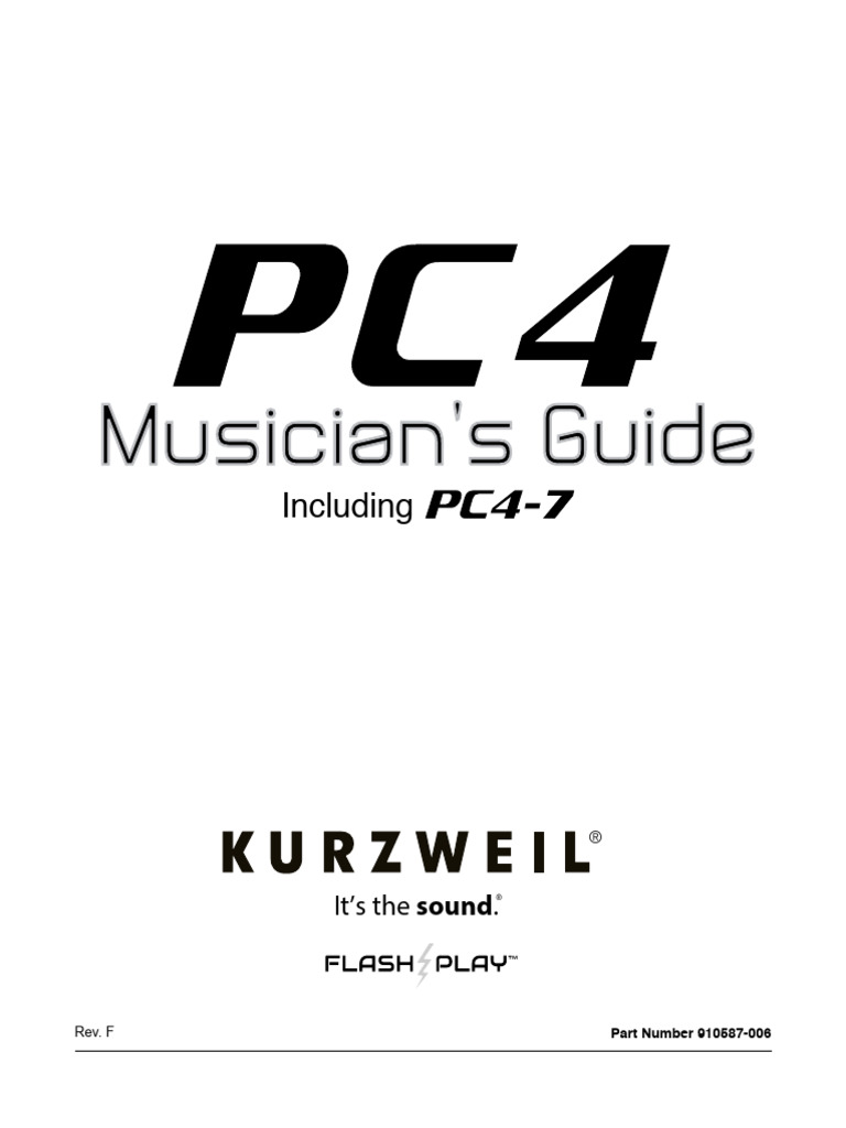 Kurzweil PC4 Musicians Guide Rev F | PDF | Ac Power Plugs And Sockets | Electrical Engineering