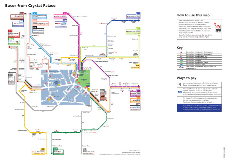 Crystal Palace Bus Routes Map Guide | PDF | Land Transport | London