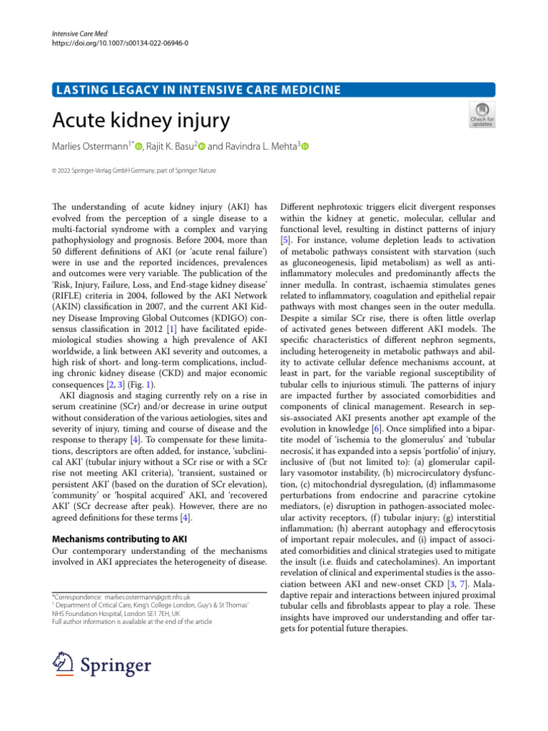 Aki Icm 2023 | PDF | Medical Specialties | Diseases And Disorders