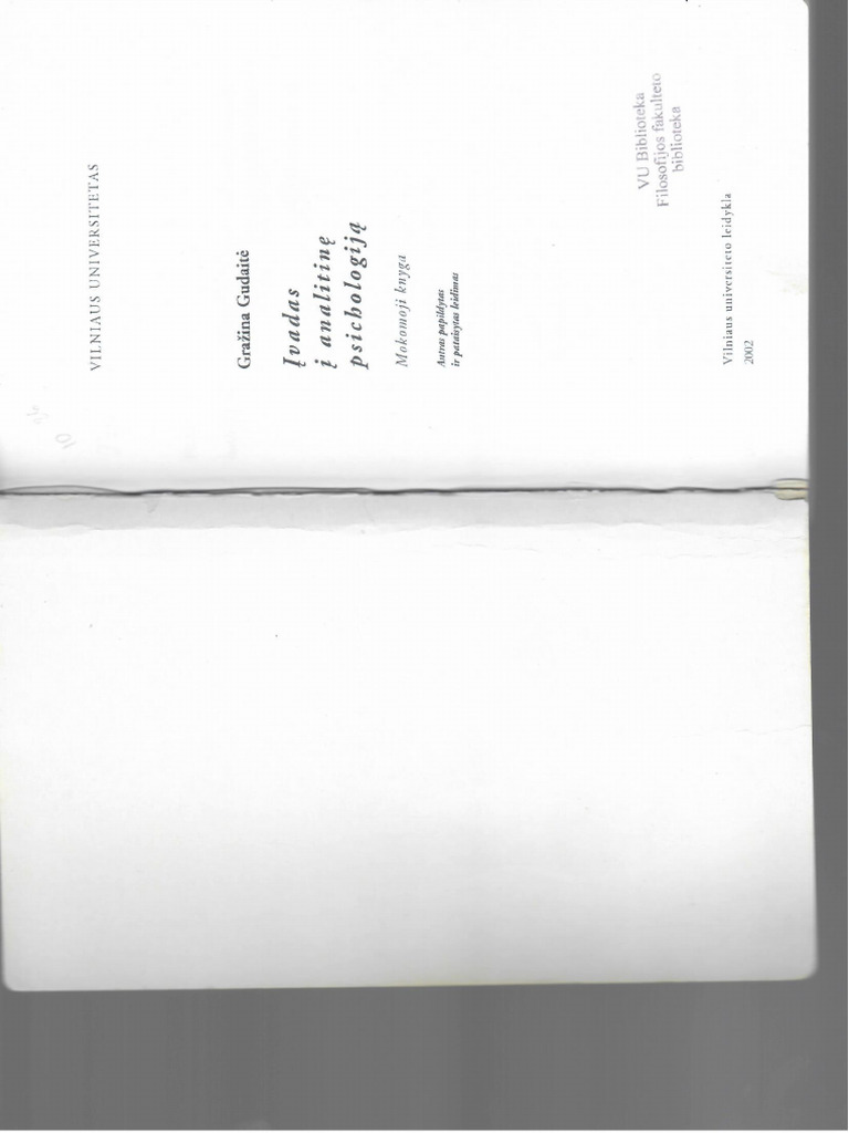 Įvadas Į Analitinę Psichologiją - Gudaite | PDF