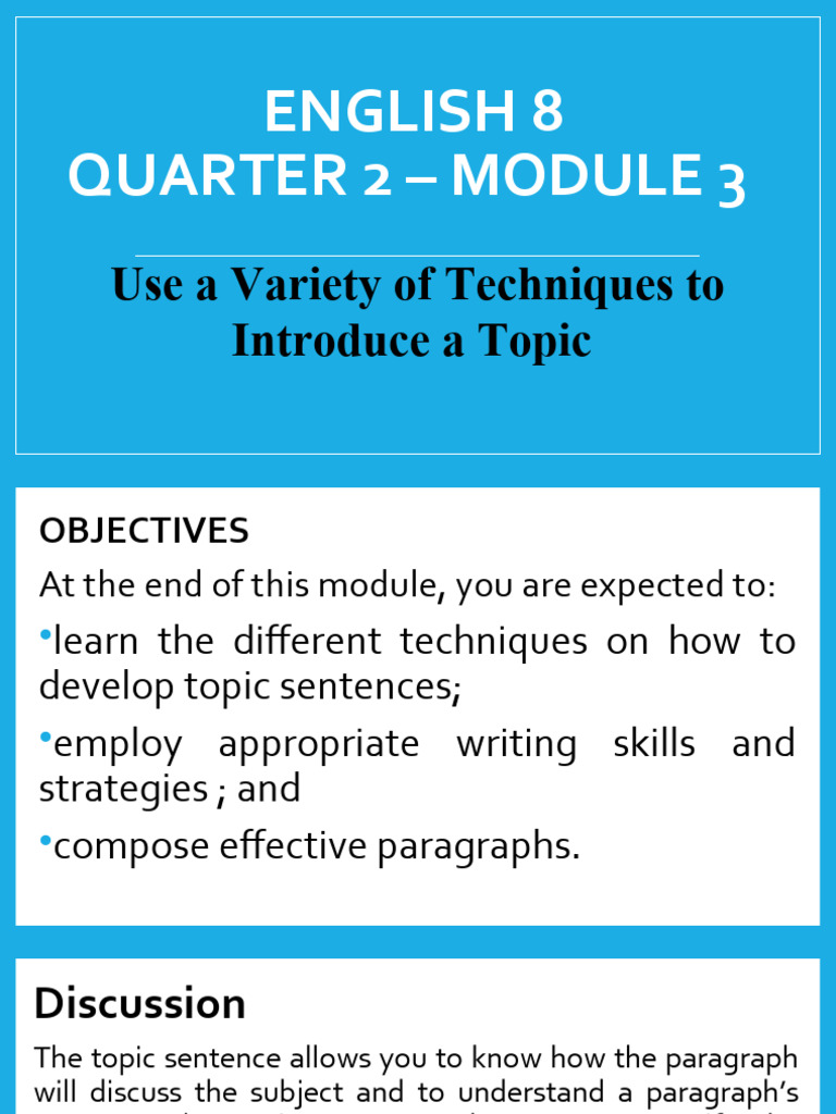English 8 Quarter 2 Module 4 | PDF | Paradigm | Idea
