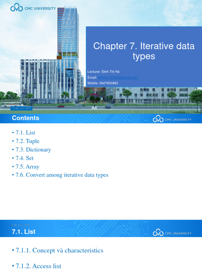 Chapter 7 - Iterative - Data Types - Part1 | PDF | Data Type | Computer ...