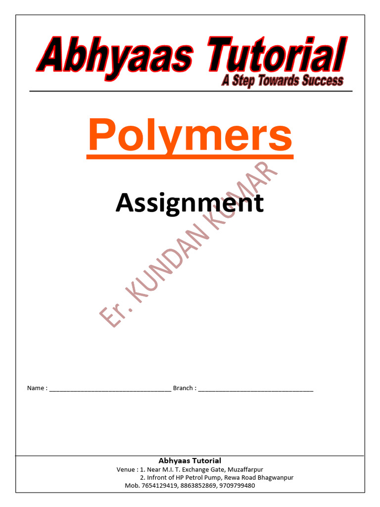 Polymers Pdf Polymers Polymerization