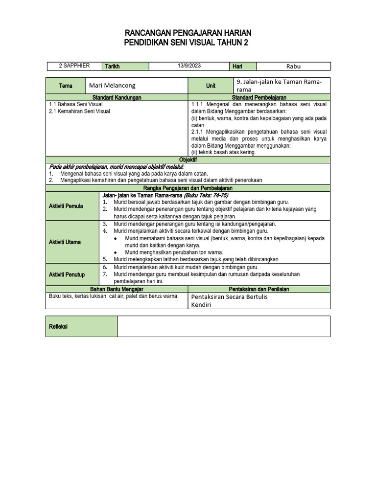 Jalan-Jalan Ke Taman Rama-Rama | PDF