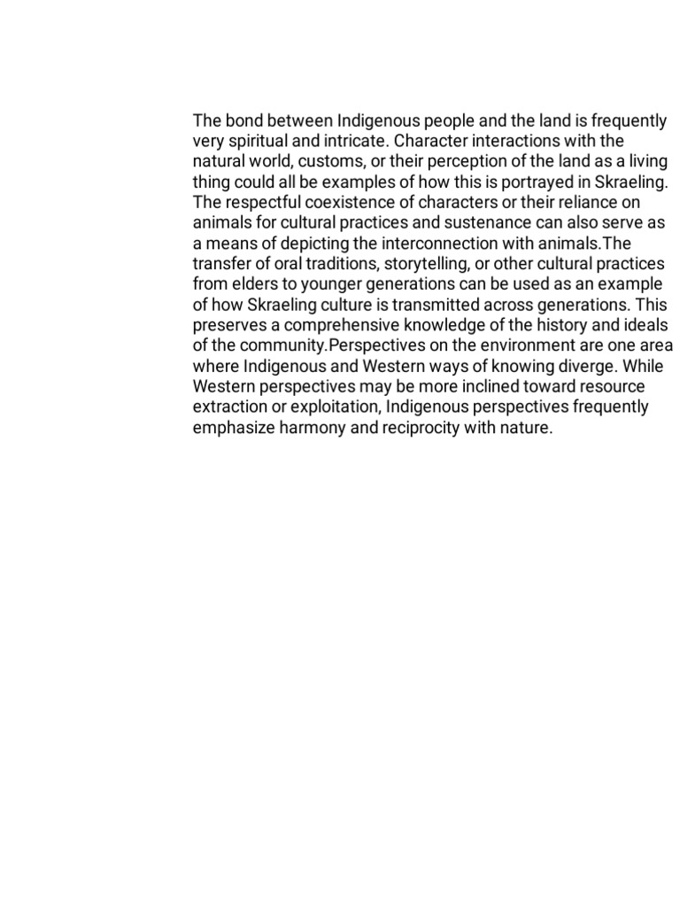 Indigenous Knowledge in Skraeling Culture | PDF | Social Science