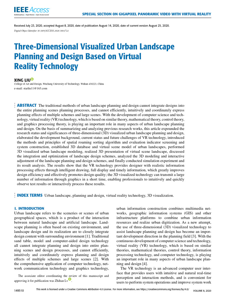 Three-Dimensional Visualized Urban Landscape Planning and Design Based On Virtual Reality ...