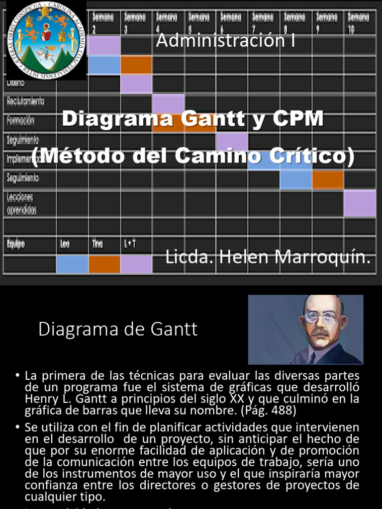 Diagrama Gantt y Método CPM | PDF