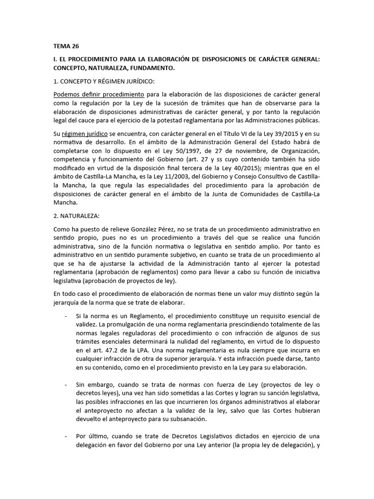 Tema 26. Resumen. | PDF
