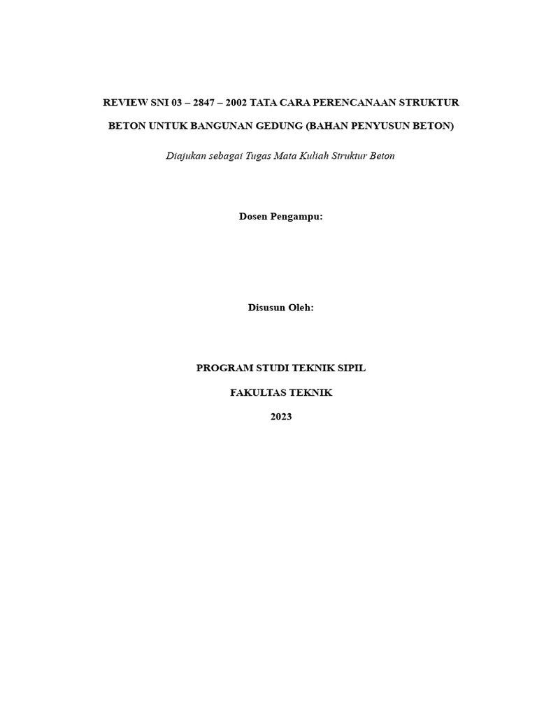 Template Laporan Makalah KTI. | PDF