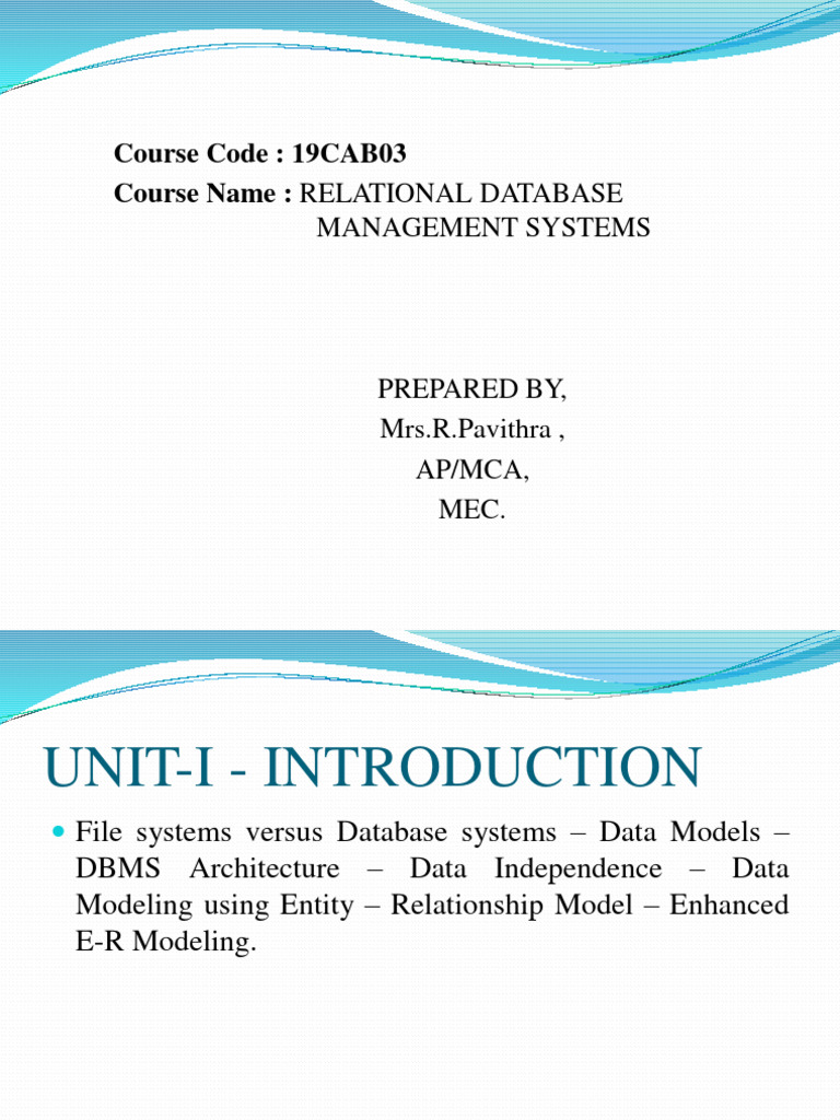 Rdbms Pdf Databases Database Schema