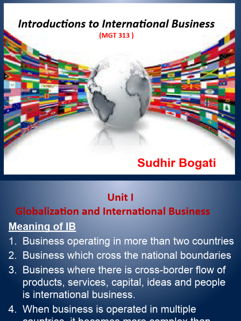 Introduction to International Business Concepts | PDF | Globalization ...
