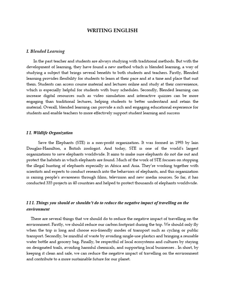 Writing English | PDF | Learning | Natural Environment