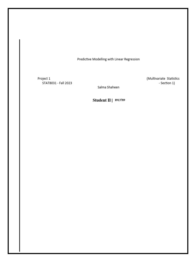 Project | PDF | Errors And Residuals | Root Mean Square Deviation
