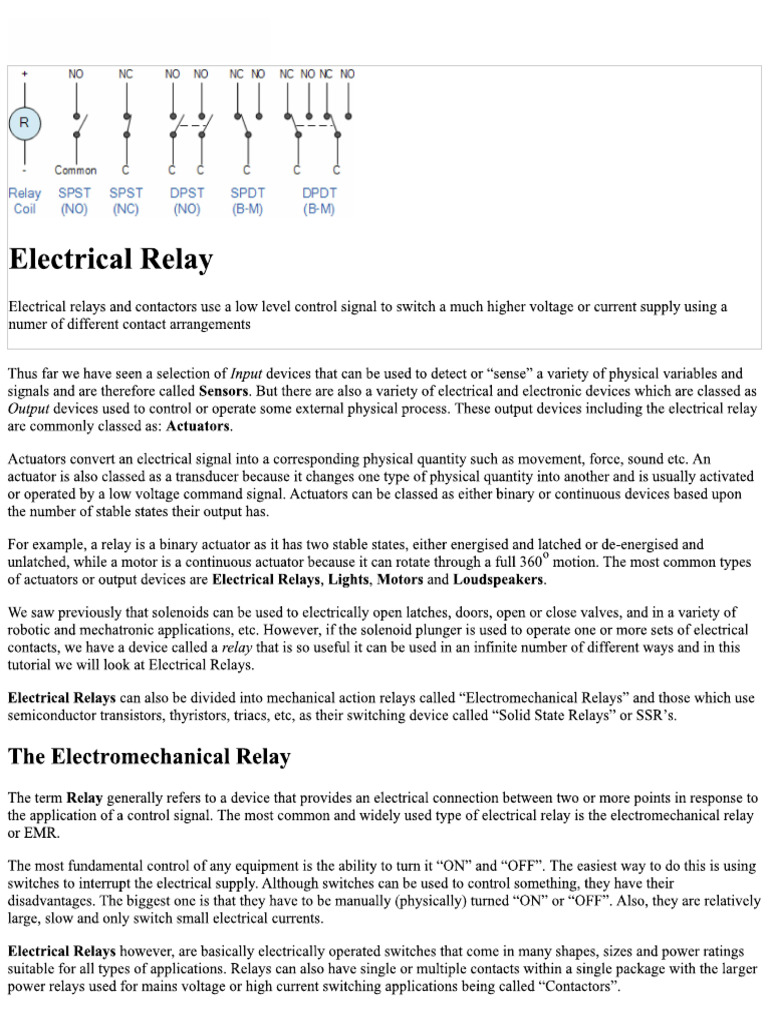 Relays | PDF