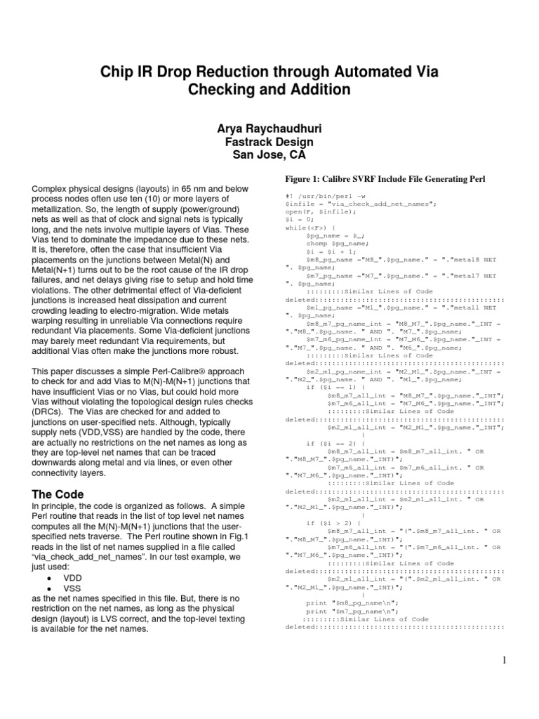 IR Drop Reduction Via Via Addition | PDF | Areas Of Computer Science ...