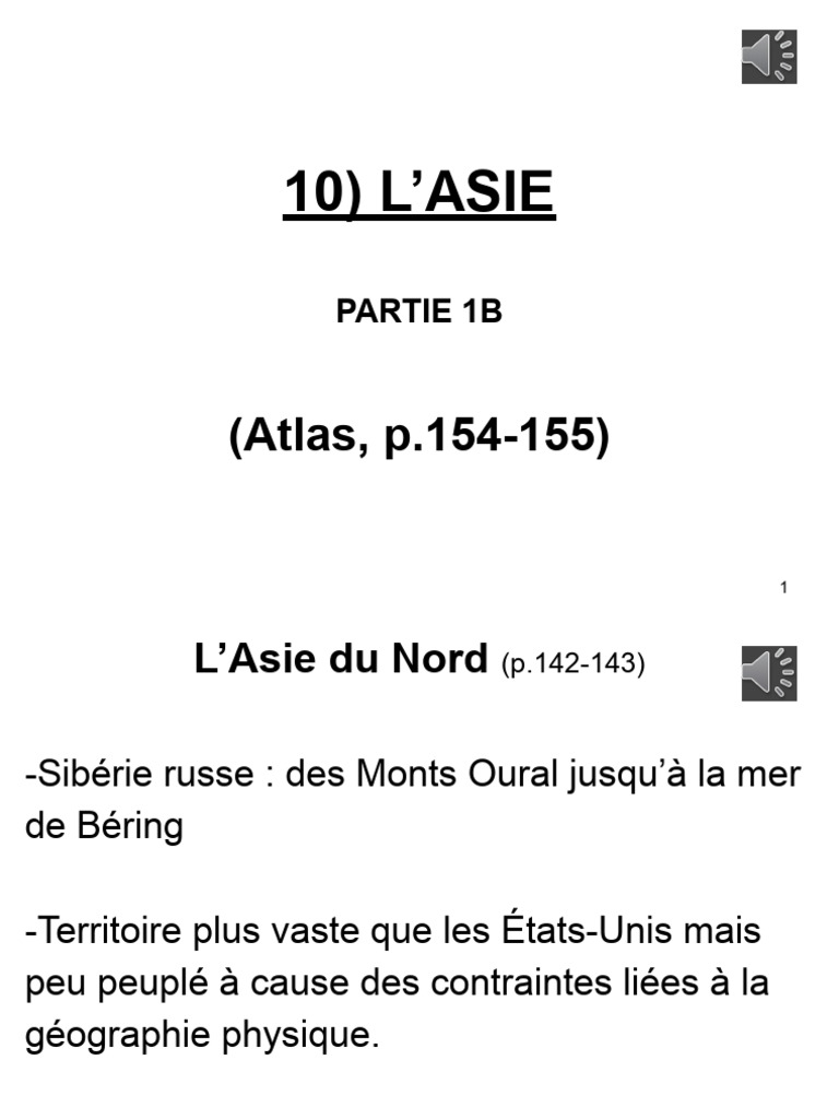 10 Asie 1B Prof | PDF | Sibérie | Kirghizistan