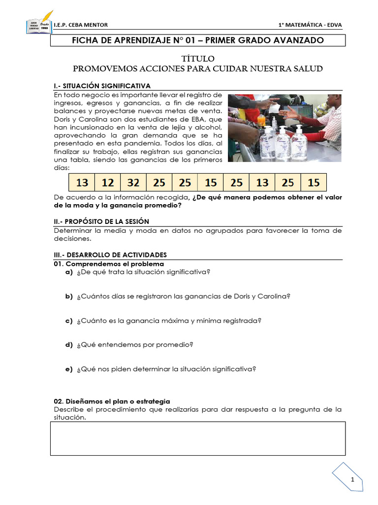 Ficha 1 - 1D | PDF | Cognición