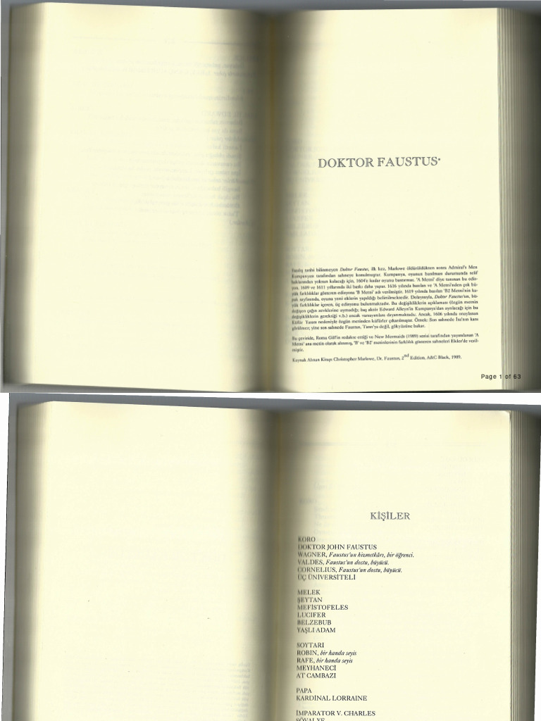 DR Faustus Turkce Cevi̇ri̇ | PDF