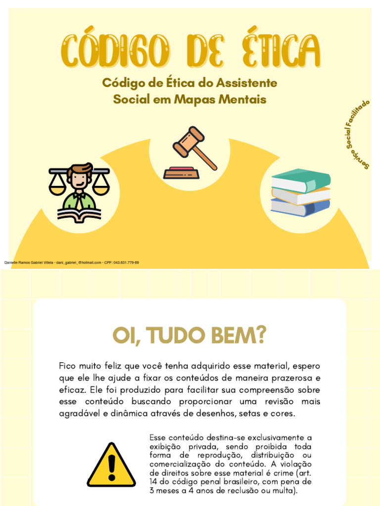Código de Ética Do Assistente Social Facilitado em Mapas Mentais | Download grátis PDF ...